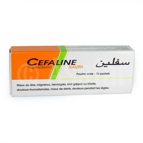 CEFALINE HAUTH, 500 mg / 50 mg, 10 sach – Fiche médicament