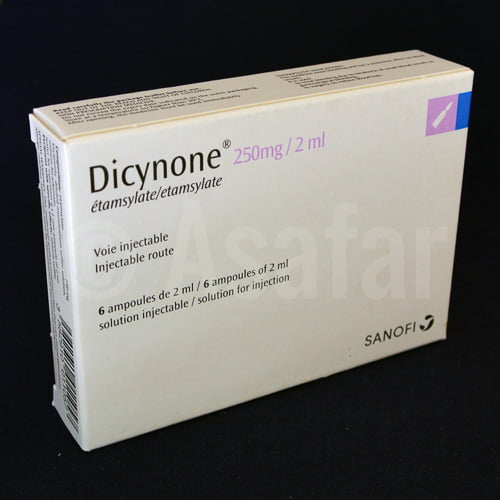 DICYNONE, 250 mg, 6 amp 2 ml – Fiche médicament