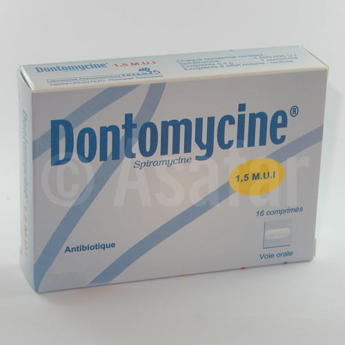 DONTOMYCINE, 1,5 MUI, 16 cp pellic séc – Fiche médicament