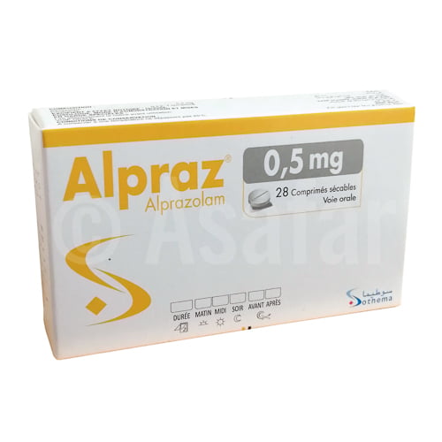 ALPRAZ, 0,5 mg, 28 cp séc – Fiche médicament