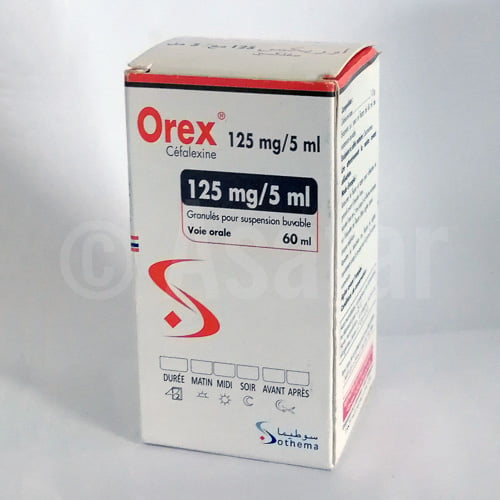 OREX, 125 mg, 1 flac 60 ml – Fiche médicament