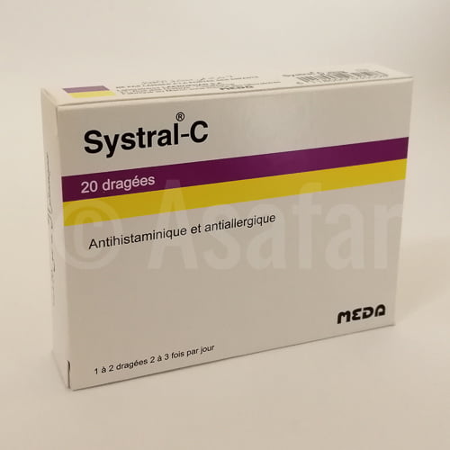 SYSTRAL-C, 20 mg / 50 mg, 20 cp drag – Fiche médicament