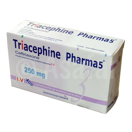 TRIACEPHINE PHARMA5 IV, 250 mg, 1 flac – Fiche médicament