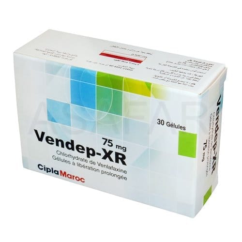VENDEP XR, 75 mg, 30 gél LP – Fiche médicament