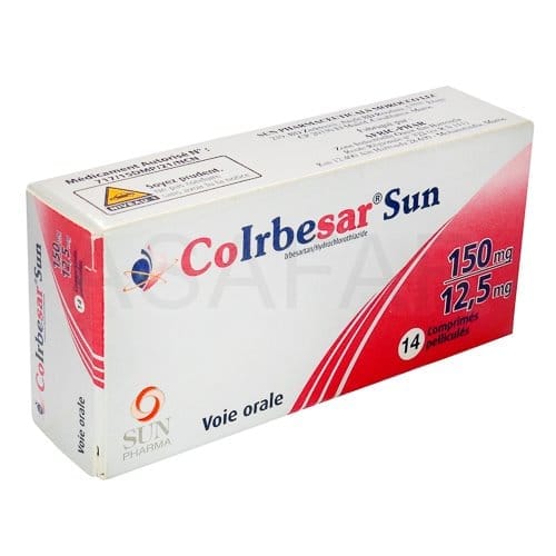 COIRBESAR SUN, 150 mg / 12,5 mg, 14 cp pellic – Fiche médicament